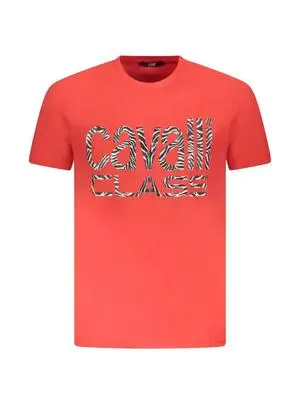Roberto Cavalli Logo-print Zebra-pattern T-shirt - Orange