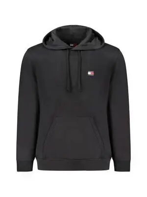 Tommy Hilfiger Logo-patch Kangaroo-pocket Hoodie - Black