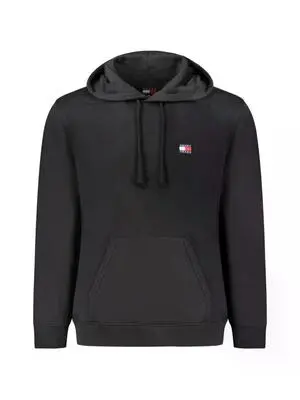 Tommy Hilfiger Logo-patch Kangaroo-pocket Hoodie - Black