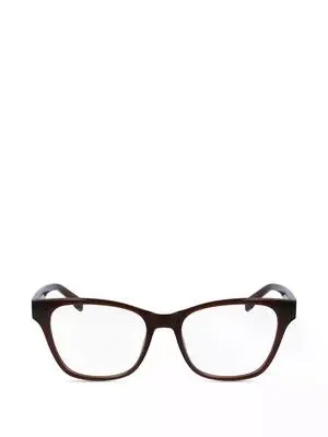 Lacoste Square Frame Glasses Brown