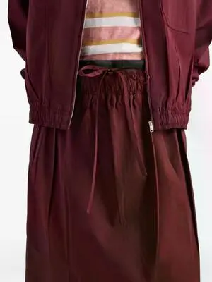 Prada Poplin Midi-skirt - Red