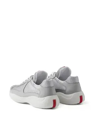 Prada America's Cup Biker Fabric Sneakers - Grey