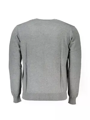 HARMONT & BLAINE Cotton V-neck Sweater - Grey