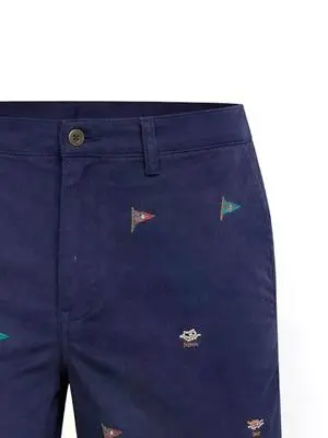 Polo Ralph Lauren Embroidered Cotton Shorts - Blue