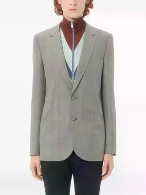 Valentino Garavani Single-breasted Wool Jacket With Houndstooth Pattern