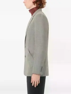 Valentino Garavani Single-breasted Wool Jacket With Houndstooth Pattern