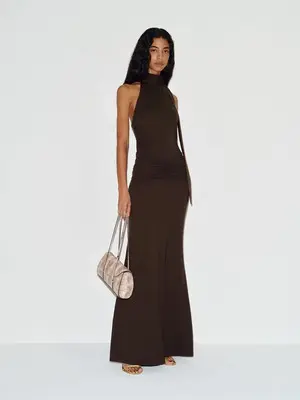 REFORMATION Serena Knit Dress - Brown