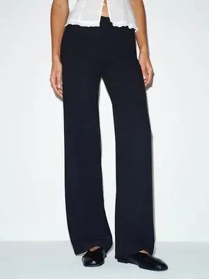 REFORMATION Vida Low Rise Long Pant - Black