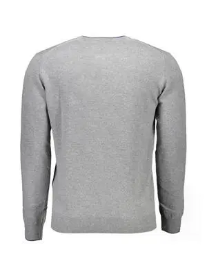 HARMONT & BLAINE Logo-embroidered Cotton Sweater - Grey