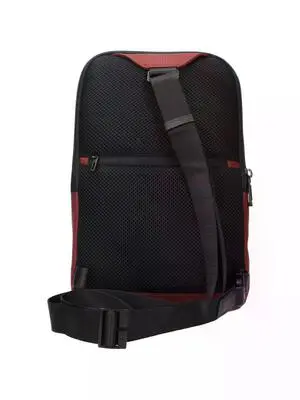 PIQUADRO Leather-trim Crossbody Backpack