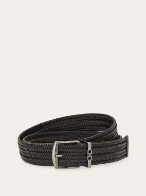 FERRAGAMO Woven Leather Belt - Brown