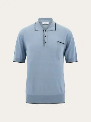 FERRAGAMO Knitted Polo With Contrasting Trims