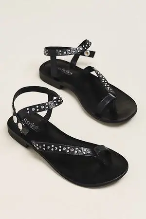 Women's Black Embellished Sandals