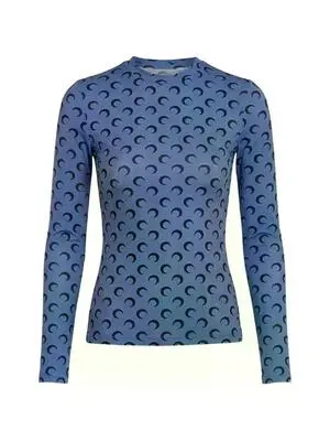 MARINE SERRE Moon-print T-shirt - Blue