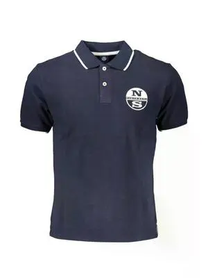 NORTH SAILS Logo-print Tipped Polo Shirt - Blue