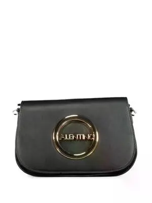 MARIO VALENTINO Logo-plaque Half-moon Tote Bag - Black