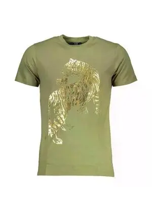Roberto Cavalli Tiger-print Cotton T-shirt - Green