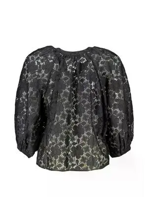 Desigual Floral Lace Puff-sleeve Blouse