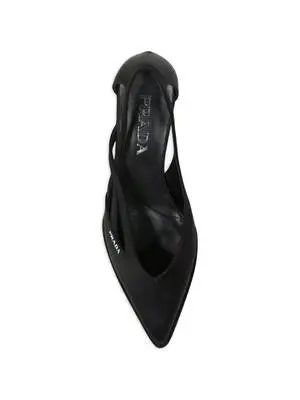 Prada Crossover-strap Pointed-toe Heeled Pumps