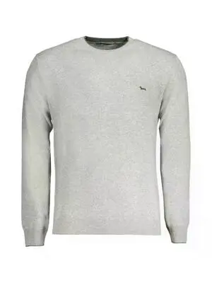 HARMONT & BLAINE Embroidered-logo Crew-neck Sweater - Grey