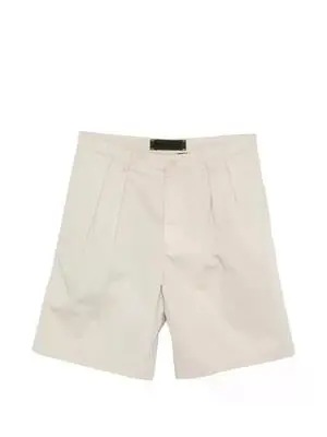 Aspesi Pleated Cotton Shorts - Neutrals