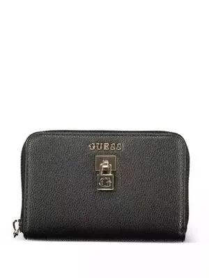 Guess Pebbled Padlock Wallet - Black