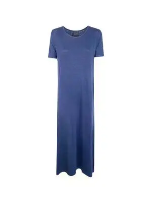 ANNE CLAIRE Short-sleeve Maxi Dress - Blue