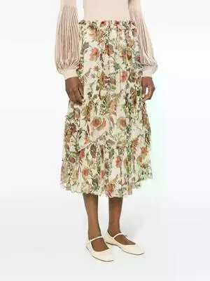 Ulla Johnson Freesia Tiered Silk Skirt