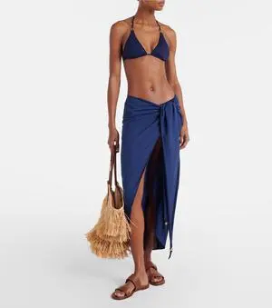 Melissa Odabash Winnie Cr Cotton And Linen Beach Cover-up - Blue