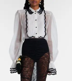 Valentino Garavani Sheer Silk Organza Blouse