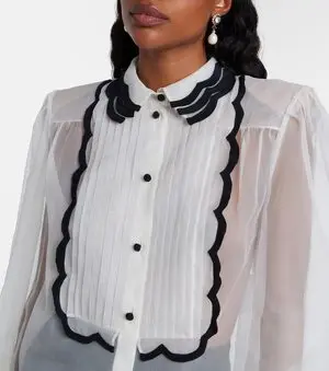 Valentino Garavani Sheer Silk Organza Blouse