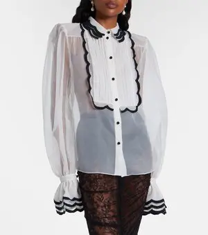 Valentino Garavani Sheer Silk Organza Blouse