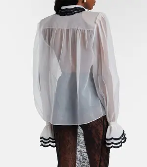 Valentino Garavani Sheer Silk Organza Blouse