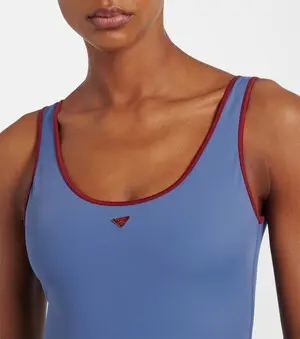 Prada Jersey One Piece Swimsuit - Blue
