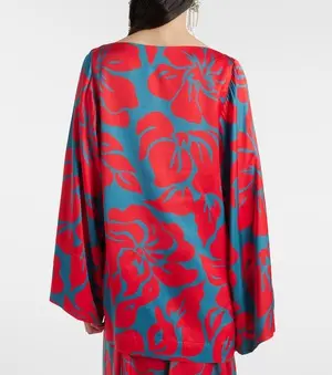 Dries Van Noten Charli Printed Satin Top