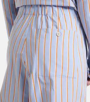 Dries Van Noten Striped Cotton Wide-leg Pants - Blue