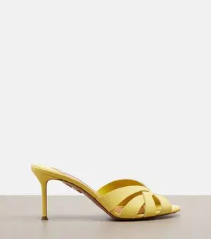 AQUAZZURA Copacabana Leather Mules