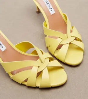 AQUAZZURA Copacabana Leather Mules