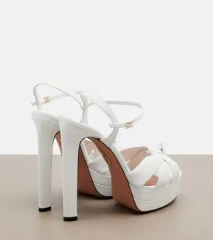 AQUAZZURA Nina Leather Platform Sandals