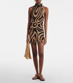 Emilio Pucci Marmo Ruffled Minidress
