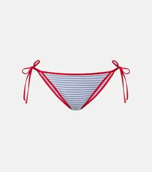 Prada Striped Bikini Bottoms - Blue