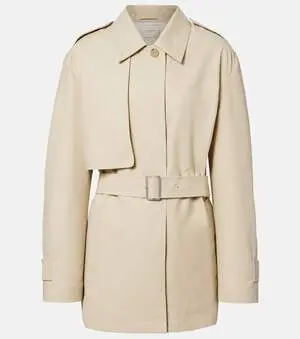 Vince Cotton-blend Cropped Trench Coat - Beige
