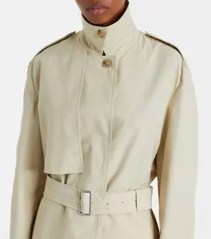 Vince Cotton-blend Cropped Trench Coat - Beige