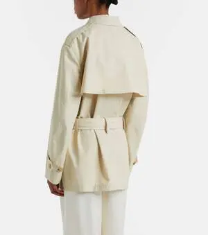 Vince Cotton-blend Cropped Trench Coat - Beige