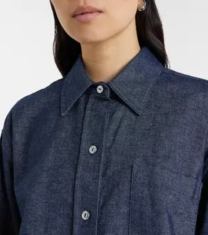 Vince Cotton And Linen Chambray Shirt