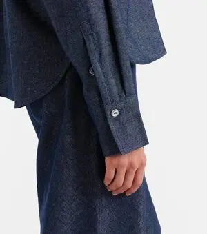 Vince Cotton And Linen Chambray Shirt