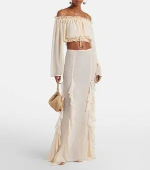 BANANHOT Ora Maxi Skirt - Beige