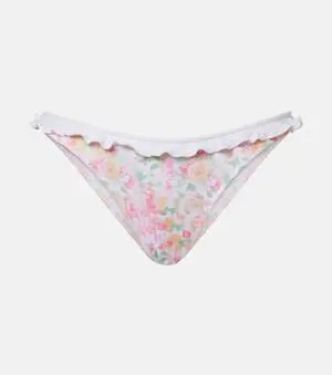 BANANHOT Jena Floral Bikini Bottom - White