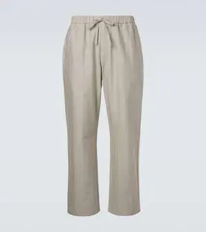 Frescobol Carioca Rocha Cotton Twill Wide-leg Pants - Green