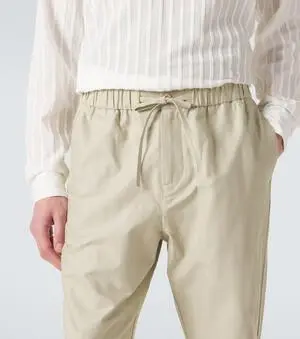 Frescobol Carioca Rocha Cotton Twill Wide-leg Pants - Green